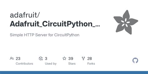 GitHub Adafruit Adafruit CircuitPython HTTPServer Simple Server