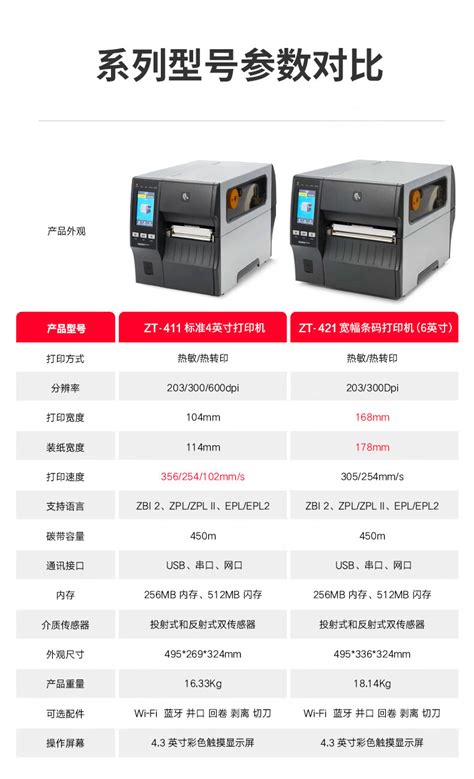 斑马 Zebra Zt411 Zt421工业型条码标签打印机 Zt411 300dpi带大剥离回卷器 斑马商城 Zebramall Com Cn
