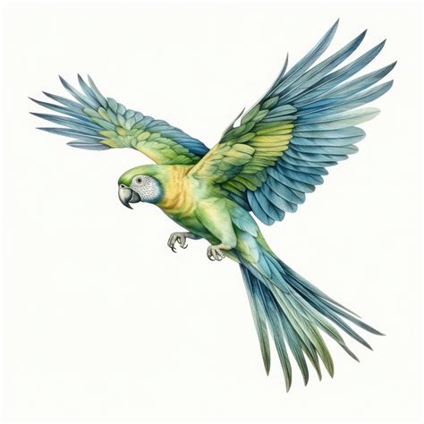 Parot Flying Drawing Parrot Animal Premium Photo Illustration Rawpixel