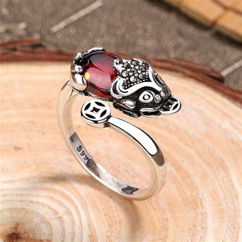 Feng Shui Draak Ring Met Rood Kristal SpiritueelBoek Nl
