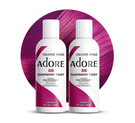 Adore 086 Raspberry Twist Hair Color Vegan And Cruelty Free Dye 4 Fl Oz Pack Of 2 Buy Now