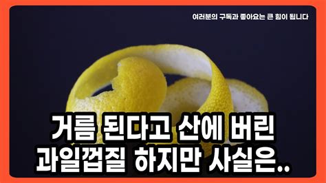 거름 된다고 산에 버린 과일껍질 하지만 사실은 🙄 Youtube