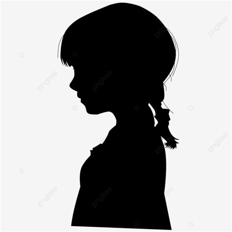Silueta De Niña Vector Png Dibujos Niñita Silueta Niña Vector Png Y