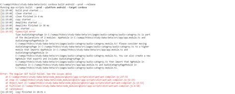 Angular Ionic Cordova Build Android Failed Due To Aot Stack Overflow