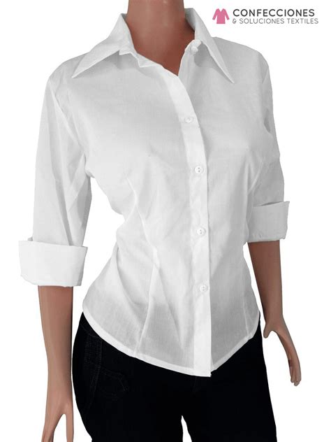 Camisa Blanca Manga Larga Para Mujer Manga