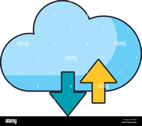 Cloud Computing Upload And Download Symbol Stock Vector Image And Art Alamy