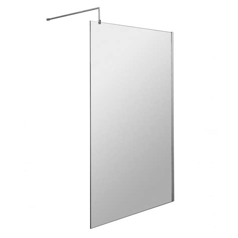 Hudson Reed Chrome 1000mm X 1950mm Wetroom Screen Shower Shield