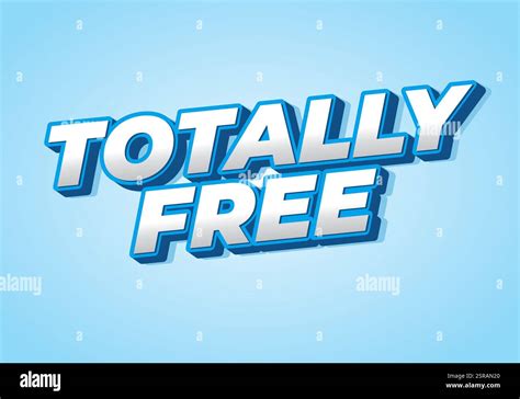 Totally Free Text Effect Design For Digital Ads Purpose Stock Vector Image And Art Alamy