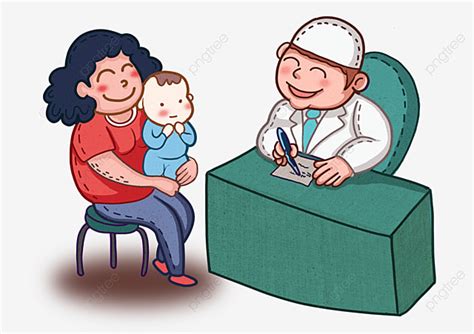 삽화 어린이 병원 의사와 아이들 소아과 의사 Png 일러스트 및 Psd 이미지 무료 다운로드 Pngtree