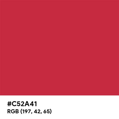 Hibiscus Color Hex Code Is C52a41