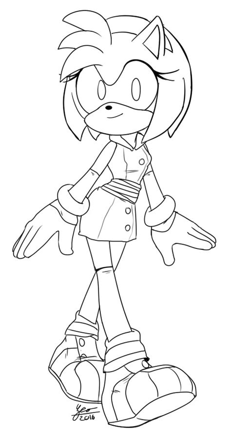 Amy Rose Sonic Boom Para Colorear Sonicparacolorear