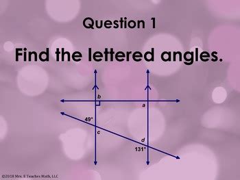 Parallel And Perpendicular Lines Unit Bundle By Mrs E Teaches Math
