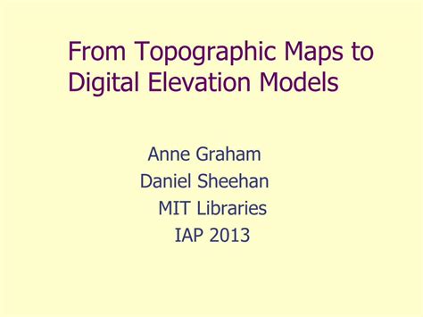 Pdf Digital Elevation Models Files