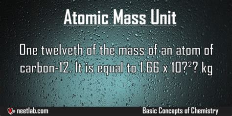 Atomic Mass Unit NEETLab