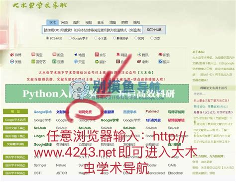 大木虫学术导航官网 下载文献网站 科研工具 别摸鱼导航