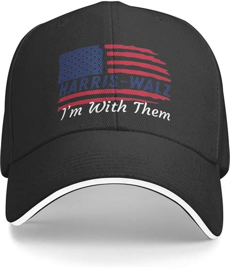 Harris Waltz Hat Kamala Walz 2024 Iu2019m With Them Hat Men Baseball
