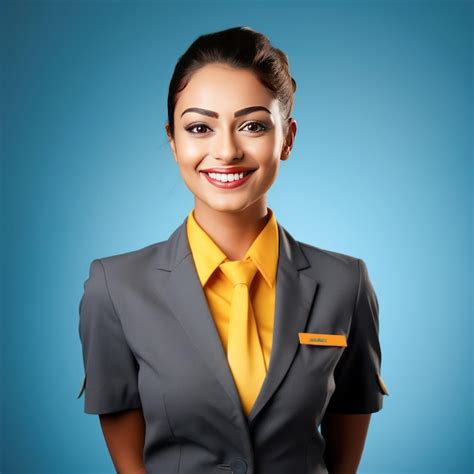 Young And Confident Female Pilot In Uniform Standing Confidently