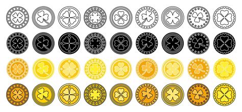 Collection Of Design Elements For Coin 20413732 Vector Art At Vecteezy