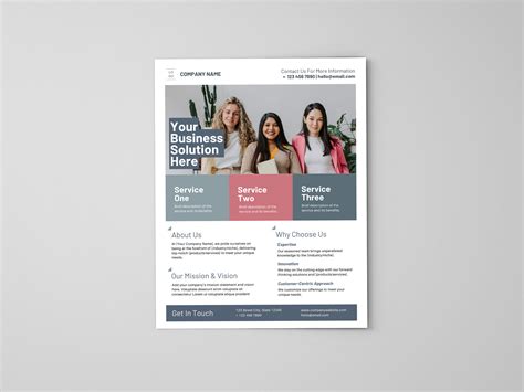 Corporate One Pager Template Business Summary Page Modern Clean