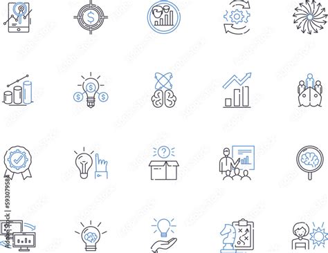 Strategic Management Outline Icons Collection Planning Decision