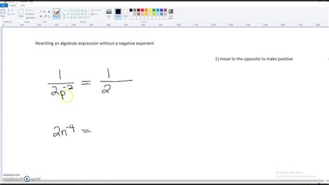 Writing Without Negative Exponents