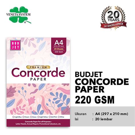 Jual Kertas Concorde Warna A4 220 Gsm Kertas Piagam Kertas