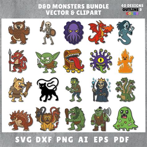 Dungeons And Dragons Monster Portrait Dnd Ts Laser Cut Svg Png 300