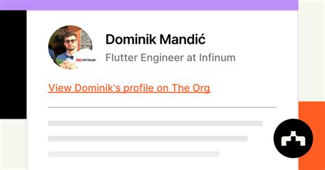 Dominik Mandić Flutter Engineer At Infinum The Org