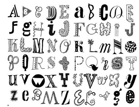 Doodle Letters Hand Lettering Alphabet Fonts