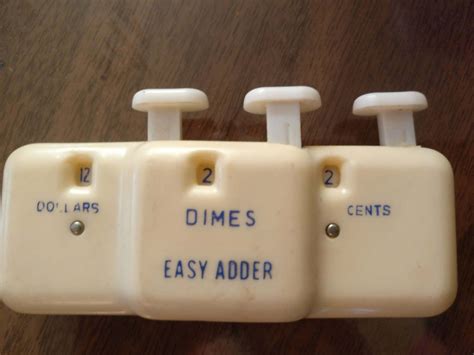 Easy Adder Vintage Adding Machine Dimes Dollars Cents Hand Calculator