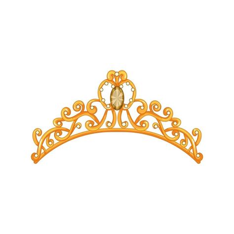 Princess Tiara Crown Cartoon Vector Illustration Corona Dibujo Tiara