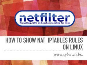 Linux Iptables List And Show All NAT IPTables Rules Command NixCraft