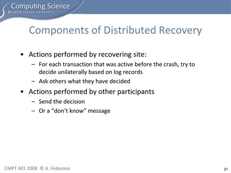 PPT Lecture XI Distributed Transactions PowerPoint Presentation