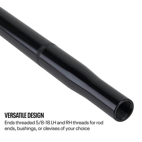 Black Swedged 6061 Aluminum Radius Rod For 58 Inch Heim