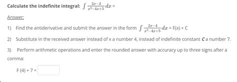 Solved Calculate The Indefinite Integral Chegg
