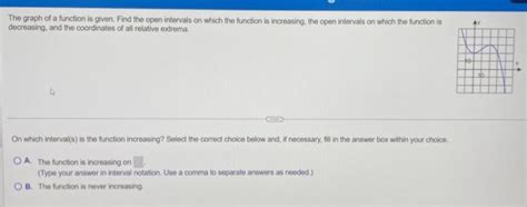 Solved The Graph Of A Function Is Given Find The Open Chegg Com