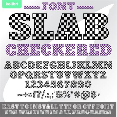 Retro Checker Font Svg Etsy