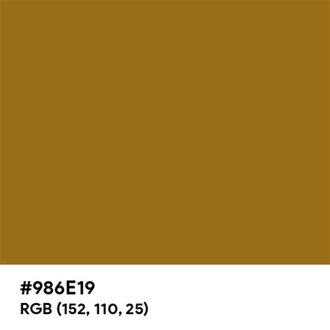 Chamois Yellow Color Hex Code Is 986e19