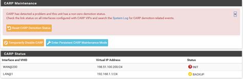 Troubleshooting High Availability PfSense Documentation