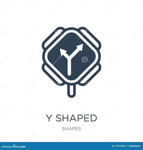 Y Shaped Intersection Icon In Trendy Design Style Y Shaped