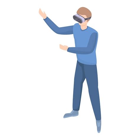Premium Vector Boy In Vr Goggles Icon Isometric Of Boy In Vr Goggles