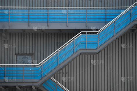 楼梯 工业 杜依斯堡 之字形 台阶 外立面 水平画幅 墙 易接近性 铝