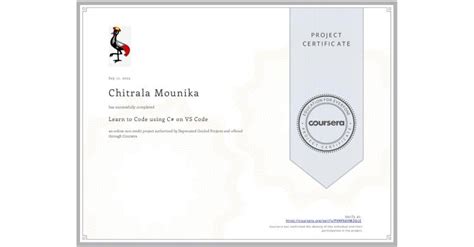 Mounika Chitrala On Linkedin Completion Certificate For Learn To Code