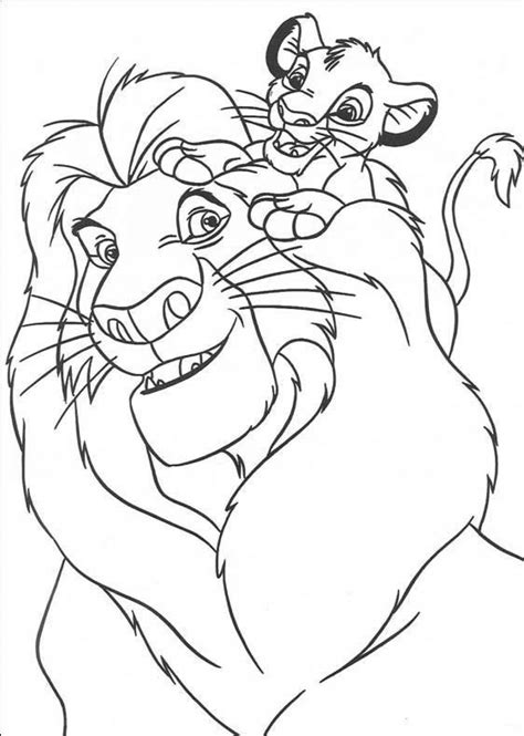 dessins de coloriage Simba à imprimer sur LaGuerche Page