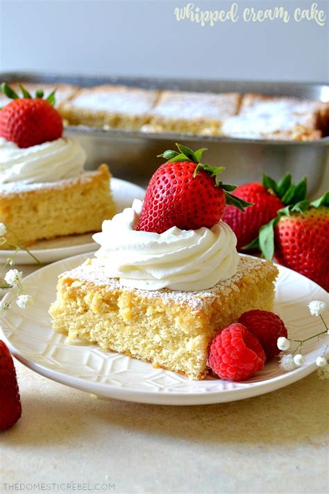Old Fashioned Whipped Cream Cake The Domestic Rebel