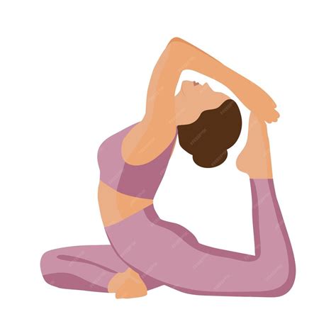 Premium Vector A Woman Doing Yoga Vector Illustration