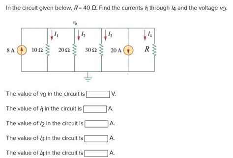 Solved In the circuit given below R 40Ω Find the currents Chegg