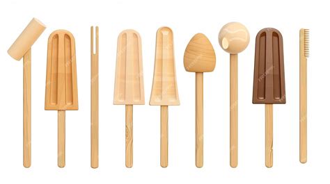 Premium Photo The Popsicle Stick Wooden Elements For Holding Ice