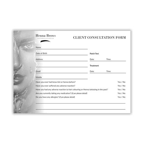 Henna Brows Record Cards Henna Brows International