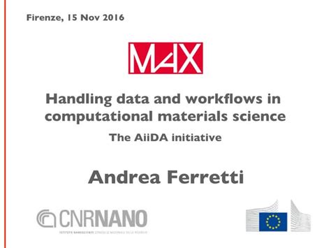 handling data and workflows in computational materials science the